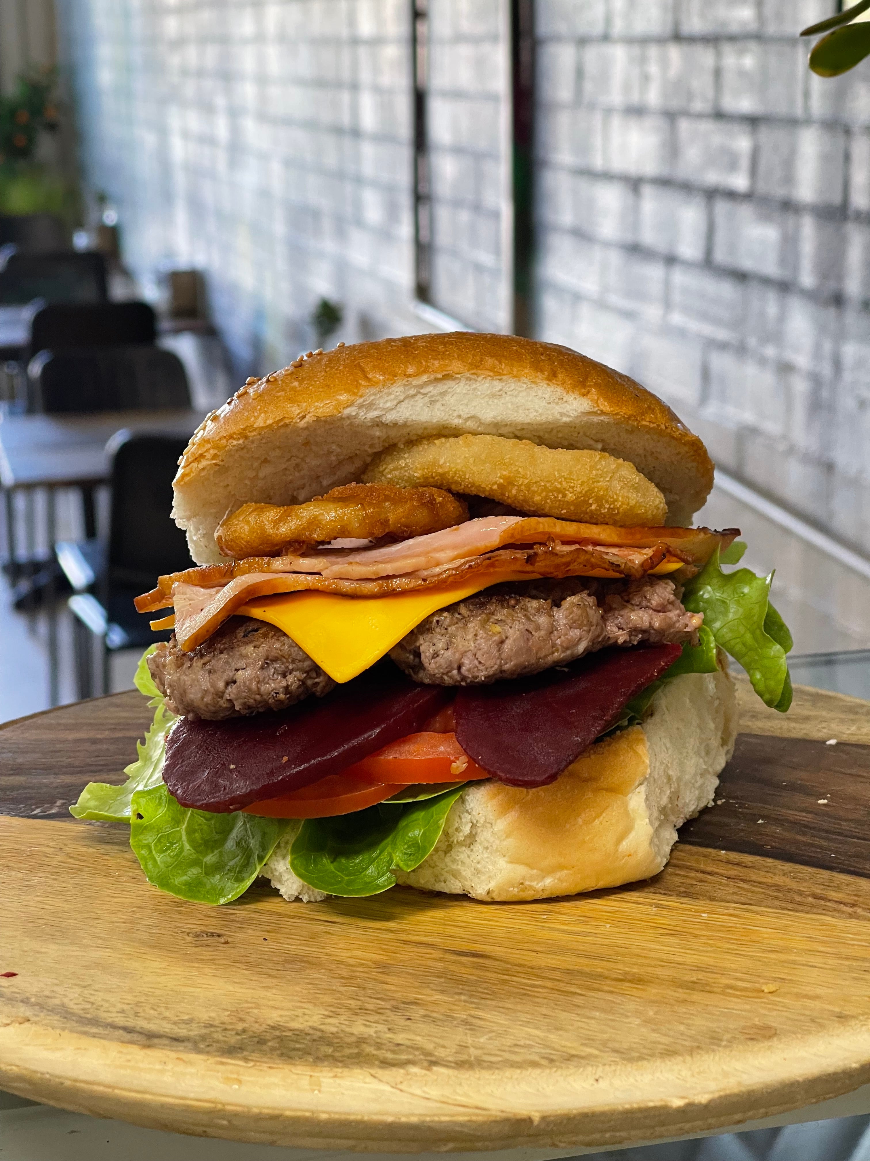 Bacon Deluxe Burger | Industri Cafe